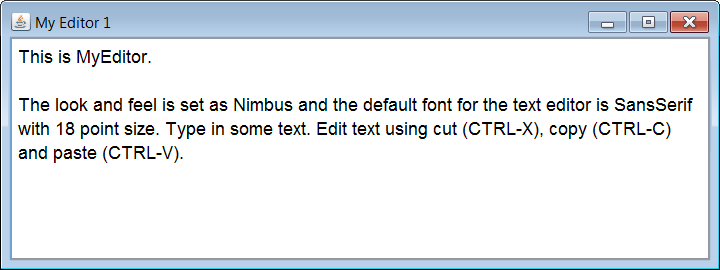 Text Editor Using Java Example